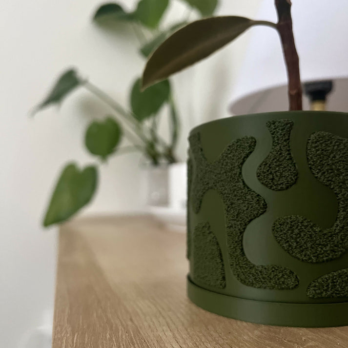 MOSS Plant Pot, Textured 3D-printed Plant Pot with Drip Tray – plantbaby